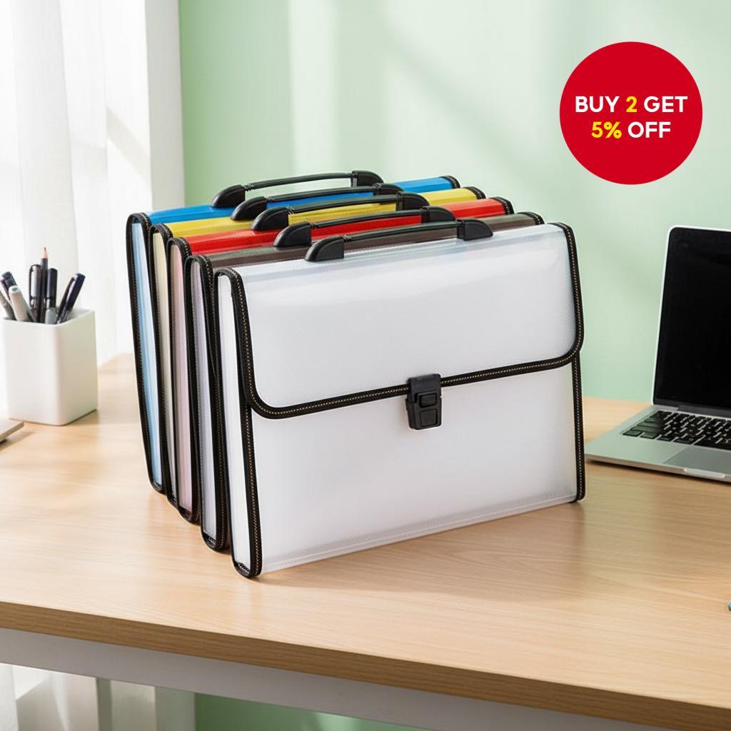 Long Bond Paper File Holder Document Organizer Folder with Handle Extra ...