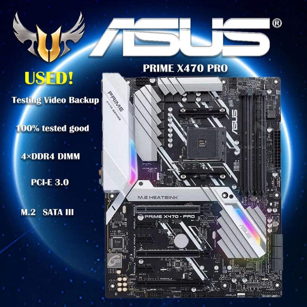 Asus Prime X470 Pro Motherboard With Amd X470 Chip Socket Am4 For Amd ...