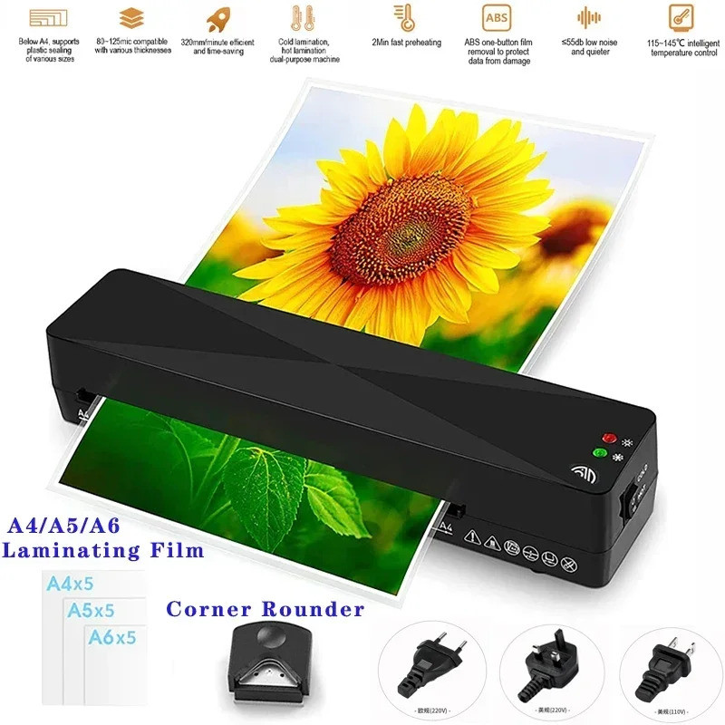 Laminator Machine 2min Fast With 5pc A4/a5/a6 Laminating Film+corner ...