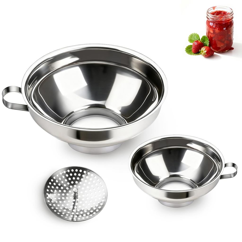 Jar Funnel with Filter,Wide Mouth Funnel,Used for filling wide and ...