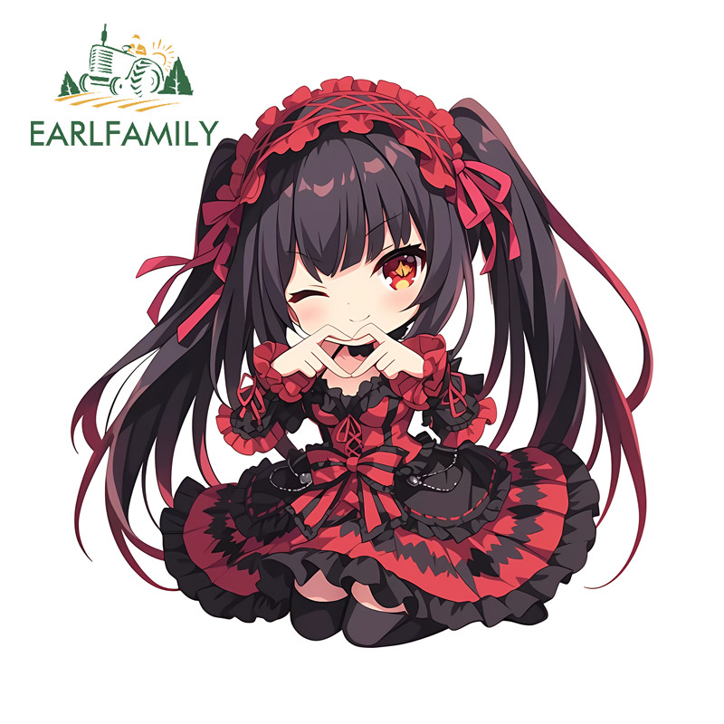 EARLFAMILY Date A Live Tokisaki Kurumi Car Sticker Kawaii Occlusion ...