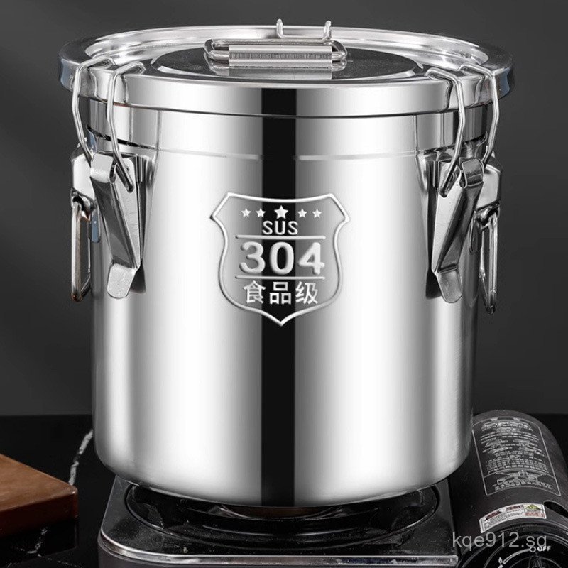 Sealed Bucket Tea Bucket Wine Bucket Stainless Steel Rice Bucket Milk ...