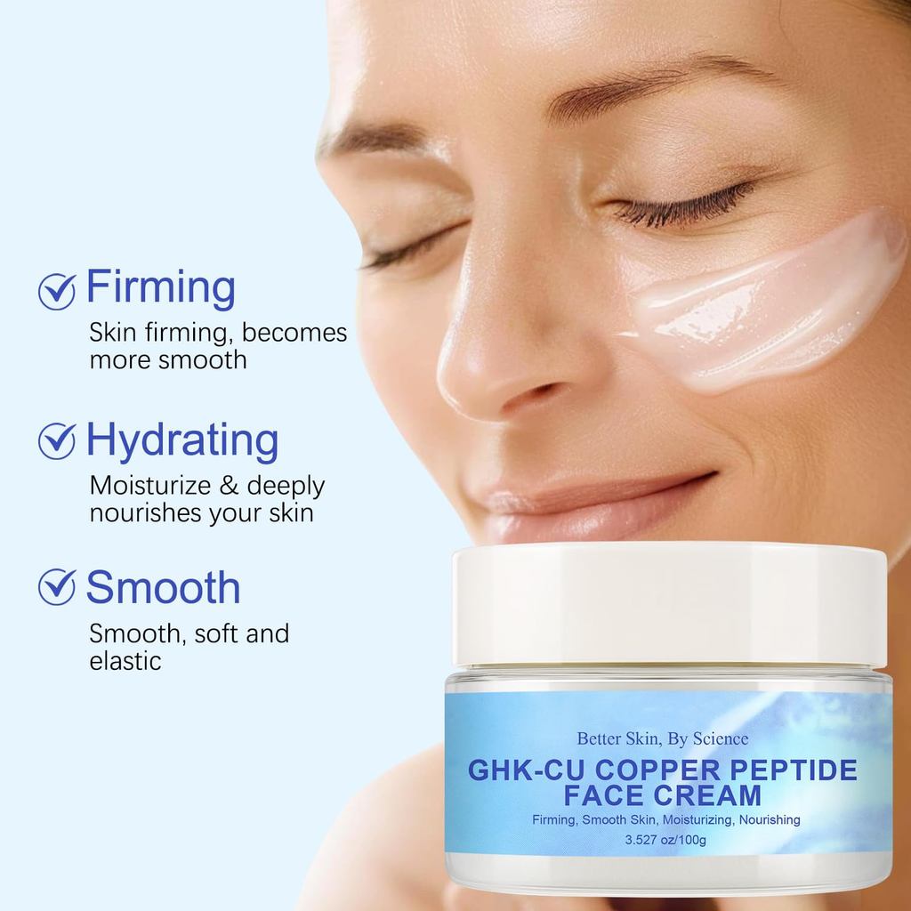 GHK-CU Copper Peptide Face Cream 100g Firming Moisturizing Skin Care ...