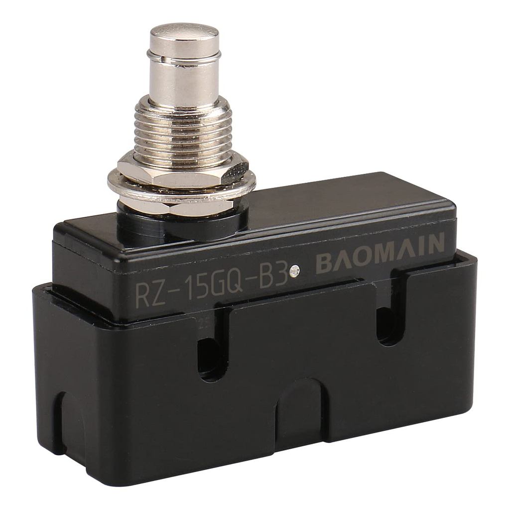 Baomain Micro Switch Panel Mount Plunger Momentary AC 250V 15A Screw ...