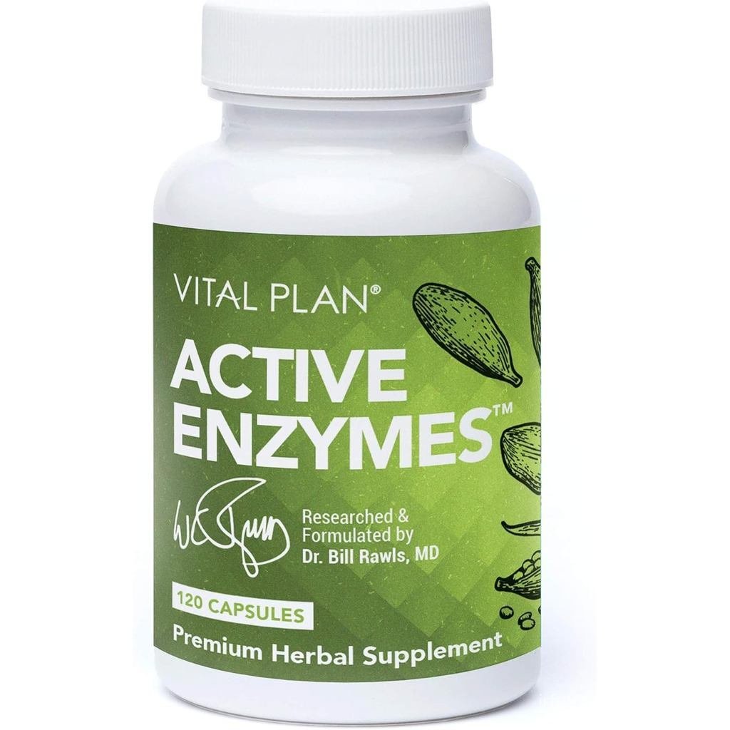 Vital Plan Active Enzymes Supplement by Dr. Bill Rawls - Digestive ...