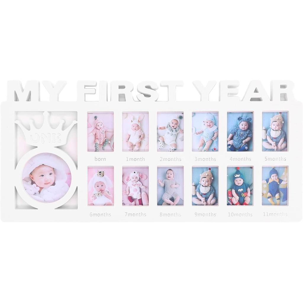 Semme Baby Growth Picture Frame, 12 Month Newborn Photo Frame with ...