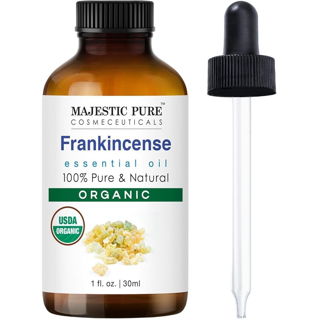 Majestic Pure Organic Frankincense Essential Oil with Glass Dropper - 1 ...