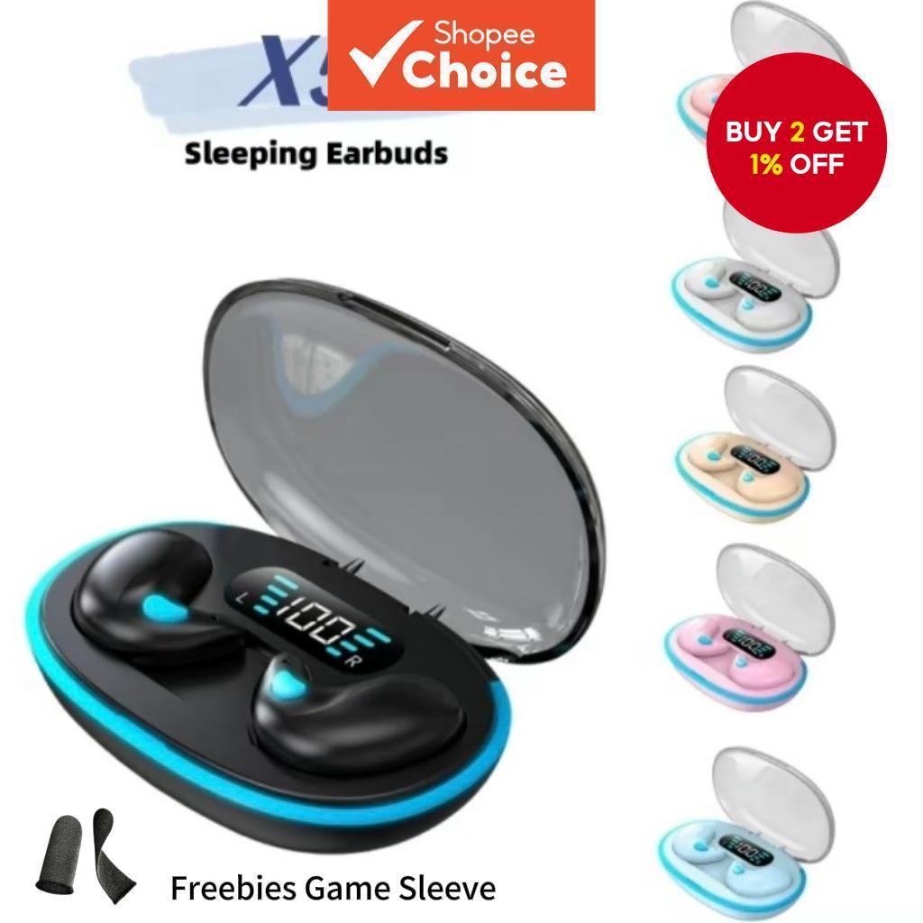 [Freebies Game Sleeve] X55 Sleeping Earbuds Wireless Mini Headphones ...