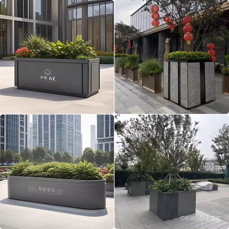 Road Tree Box Municipal Landscape Flower Box Flower Bed Commercial City ...
