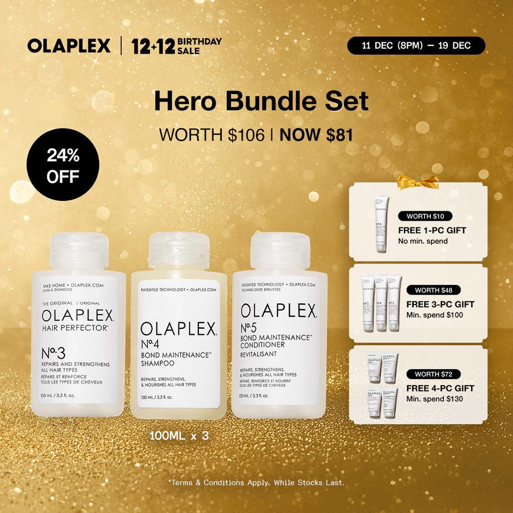 Olaplex Hero Bundle Set - No.3 Hair Perfector 100ml + No.4 Shampoo ...