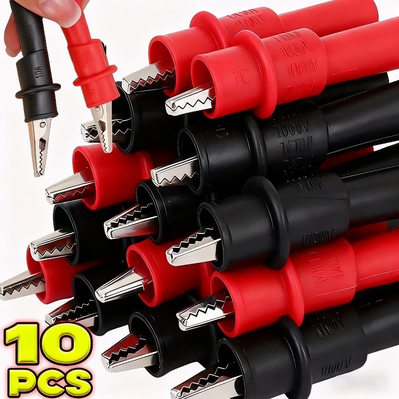 Multimeter Push on Clip Insulated Crocodile Clamp for Electrical Test ...