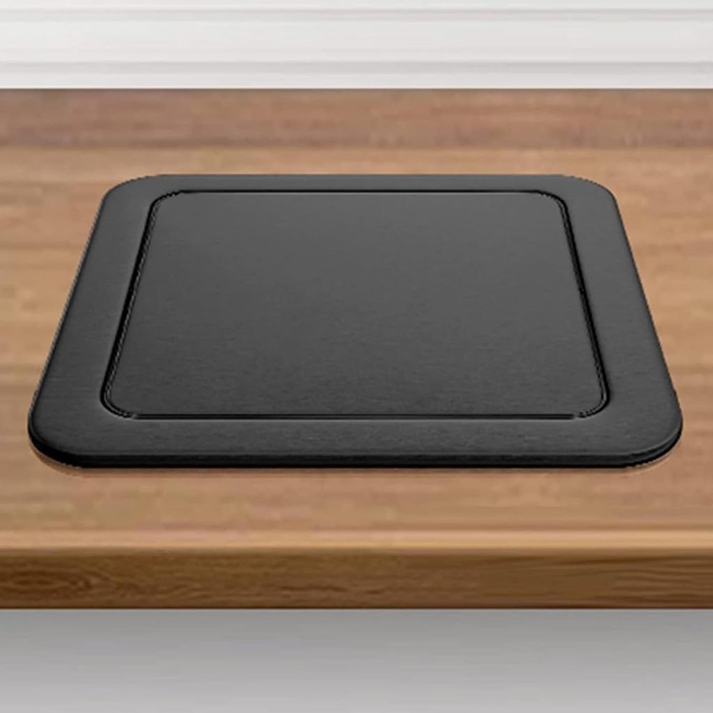 DELORM Recessed Countertop Flap Lid Trash Bin, Built-in Stainless Steel ...