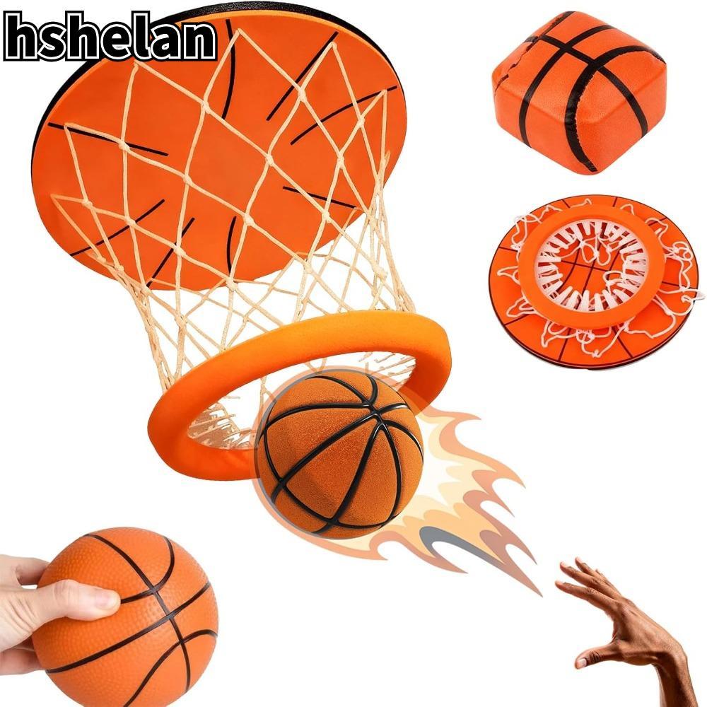 HSHELAN Ceiling Basketball Hoop Indoor, No Assembly Required Orange ...