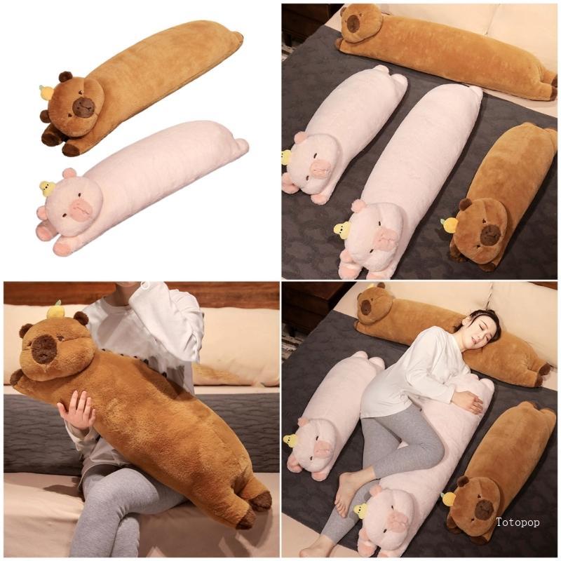 Top Relaxing Capybara Long Pillow Craft From Cotton Stuffed Animals ...