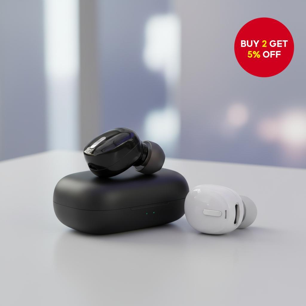 X9 Mini Mono Wireless Earbuds Bluetooth HiFi 9D Stereo Headphone Single ...