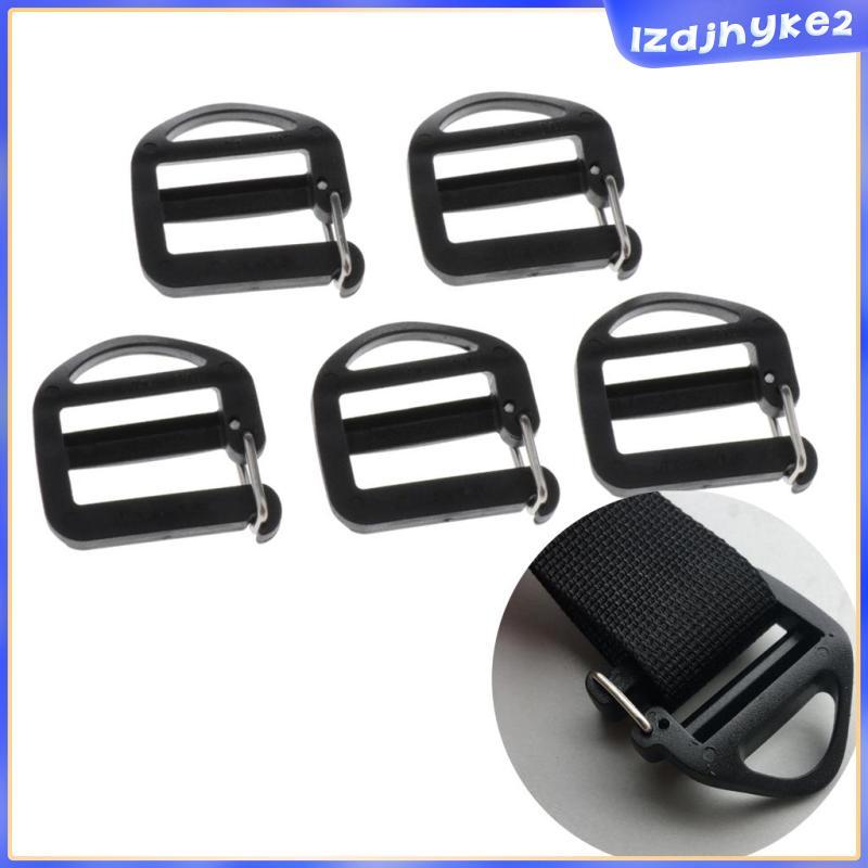 BolehDeals 5Pcs Adjustable Slider Backpack Straps Fastener Buckles ...