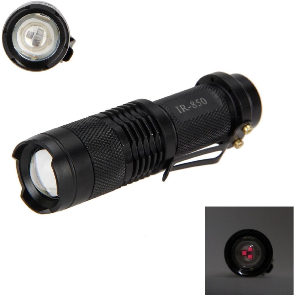 WINDFIRE Mini IR Lamp Zoomable 5W 850nm LED Infrared Flashlight Night ...