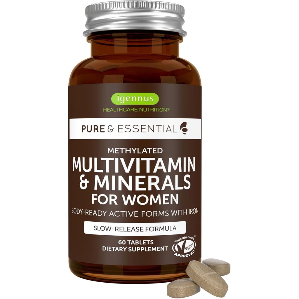 Igennus High Potency Methylated Multivitamin for Women, Pure & Clean ...