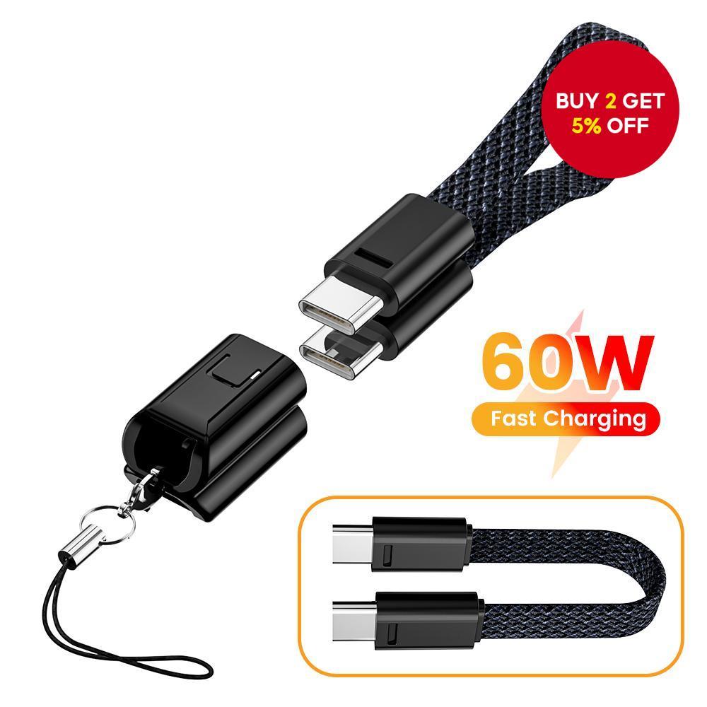 16CM PD60W Short Type C to Type C Cable for Fast Charging Power Bank ...