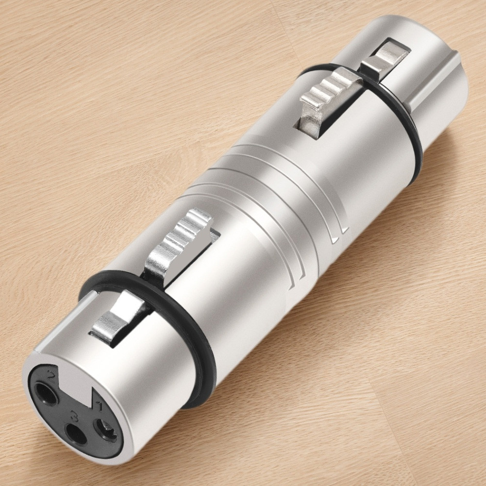 XLR 3 Pin To 3 Pin Microphone Line Adapter Mic Barrel Extension ...