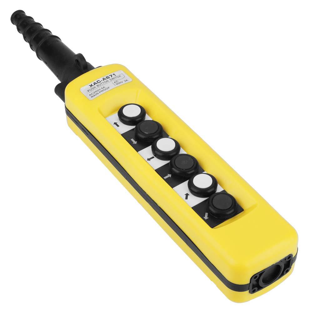 6 Buttons Crane Chain Hoist Push Button Switch, Crane Pendant Control ...