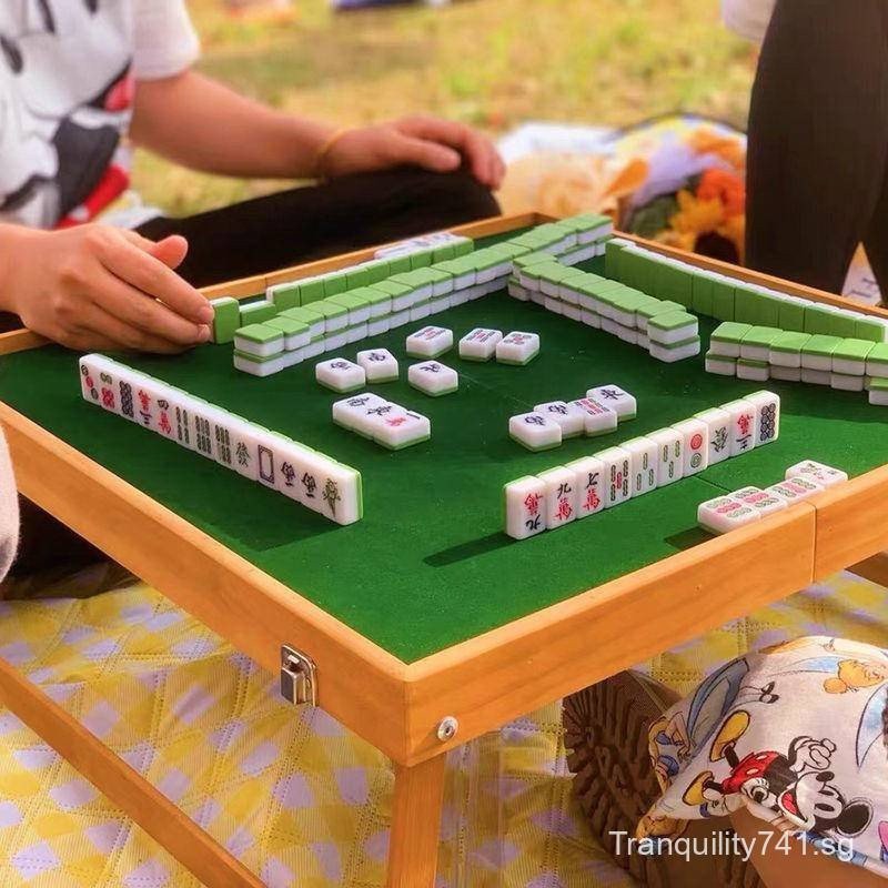 Portable Mahjong Outdoor Mahjong Table Travel Folding Set Portable ...