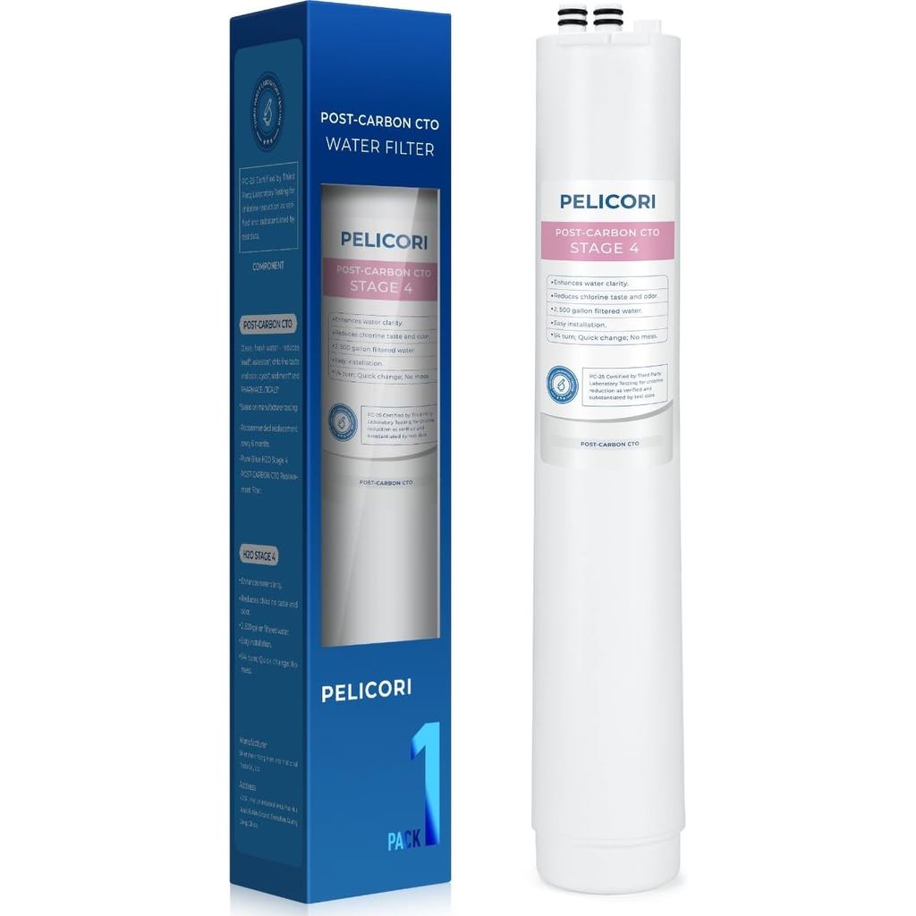H2O Stage 4 Post Carbon Block CTO Replacement Filter, Compatible with ...