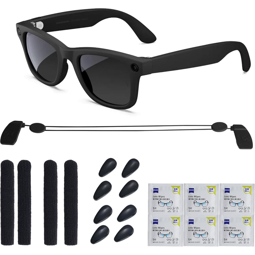HiBloks Smart Glasses Accessories for Ray-Ban Meta Wayfarer/Headliner ...