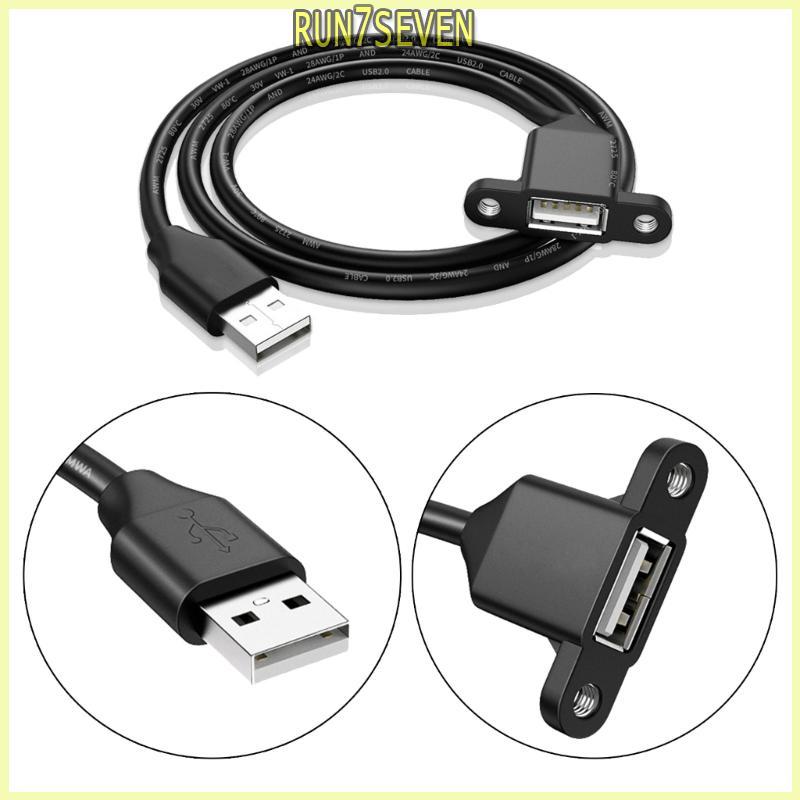 RUN Panel Mount USB 2 0 Extension Cable Male To Female Adapter With ...