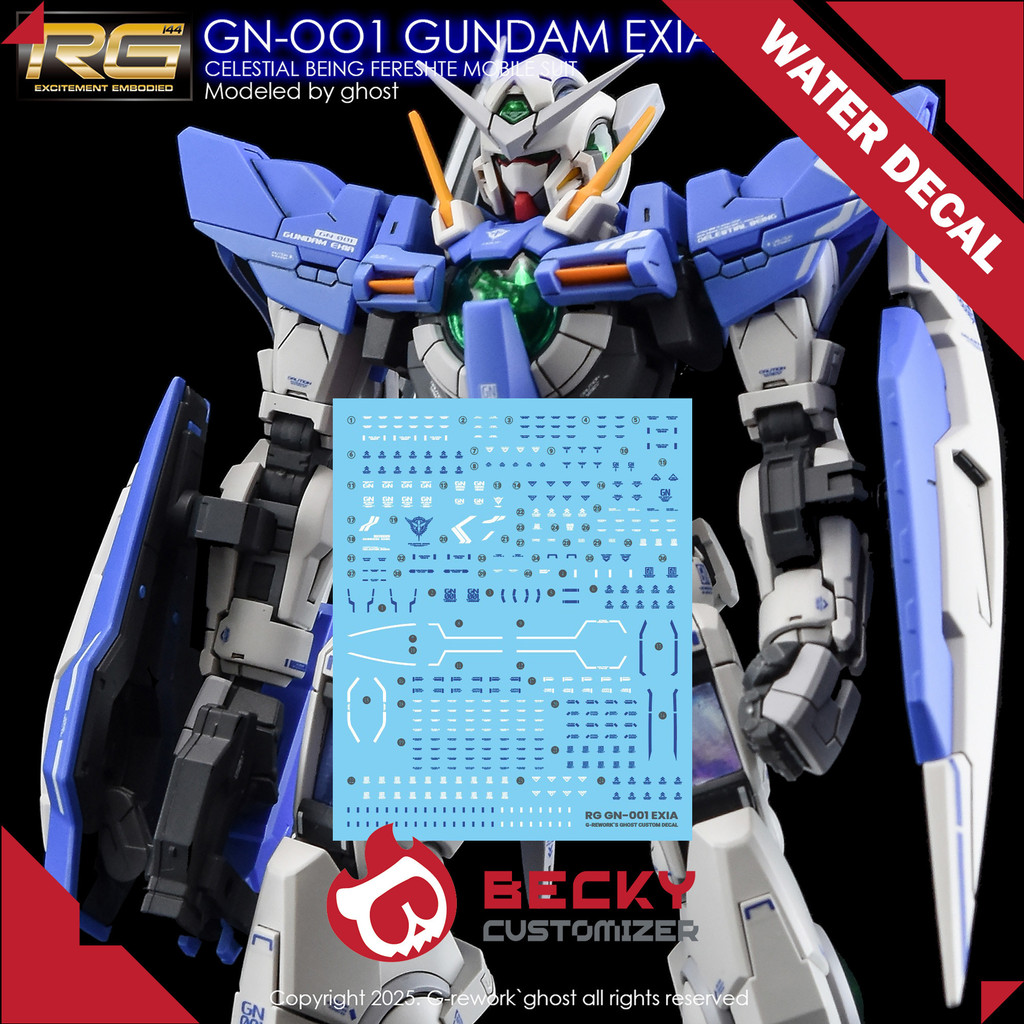 G-Rework [RG] GUNDAM EXIA (Water slide decal ONLY) | Shopee Singapore