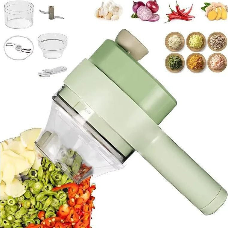 4 in 1 Electric Vegetable chopper hand held, Ninja Food Chopper, Mini ...