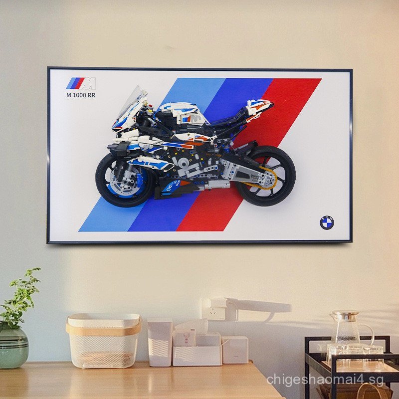 Compatible with LEGO Bricks BMW M1000RR Motorcycle Wall Frame Hanging ...