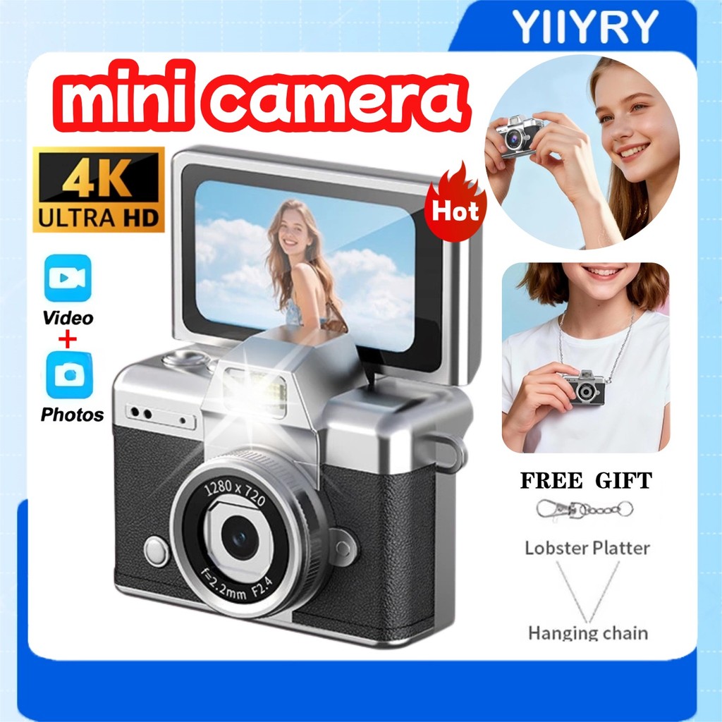 🎀9 Colors & SG STOCK🚀 4K Mini Folding Screen Camera LK027 | Shopee ...