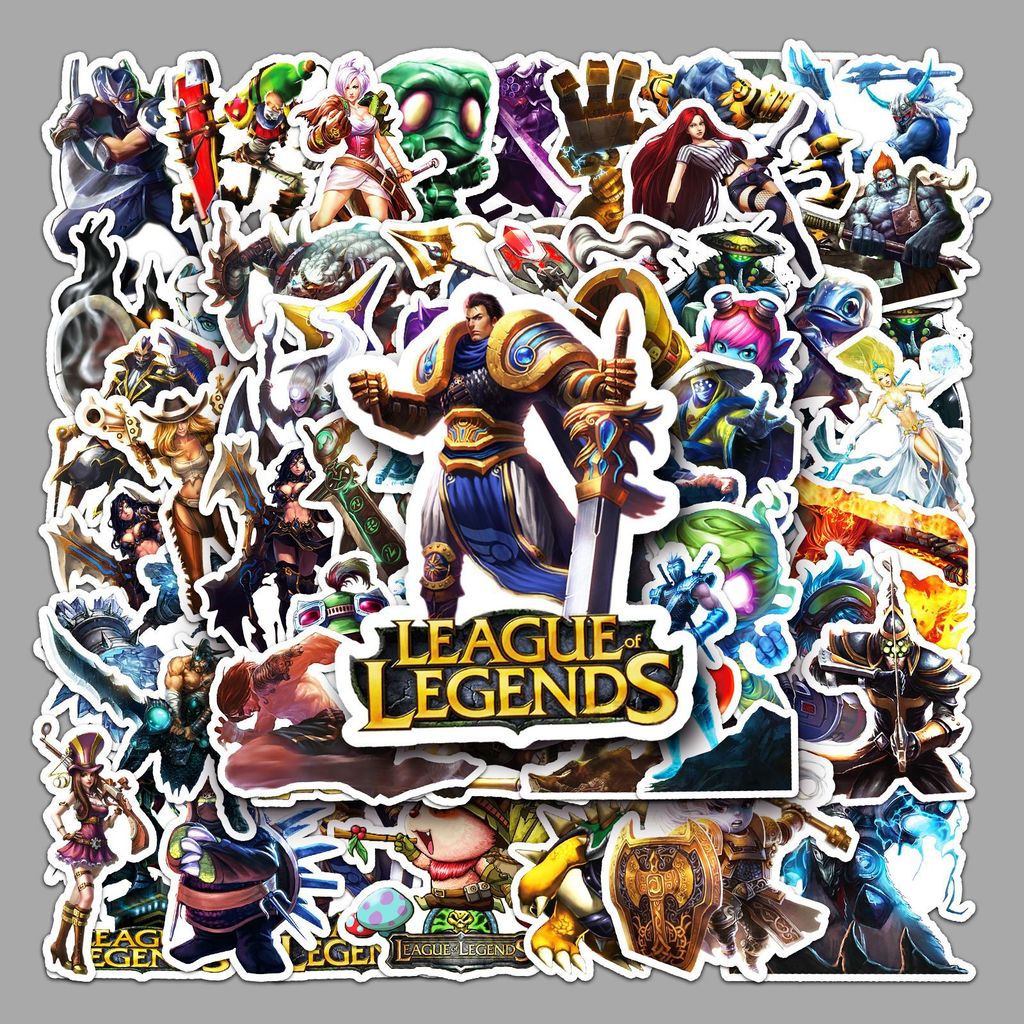 50pcs League of Legends Graffiti Stickers Water Cup Stickers Luggage ...
