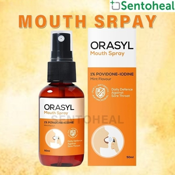 ORASYL Orange Mouth Spray 50 ml [EXP: FEB 2028] (Contains Povidone ...
