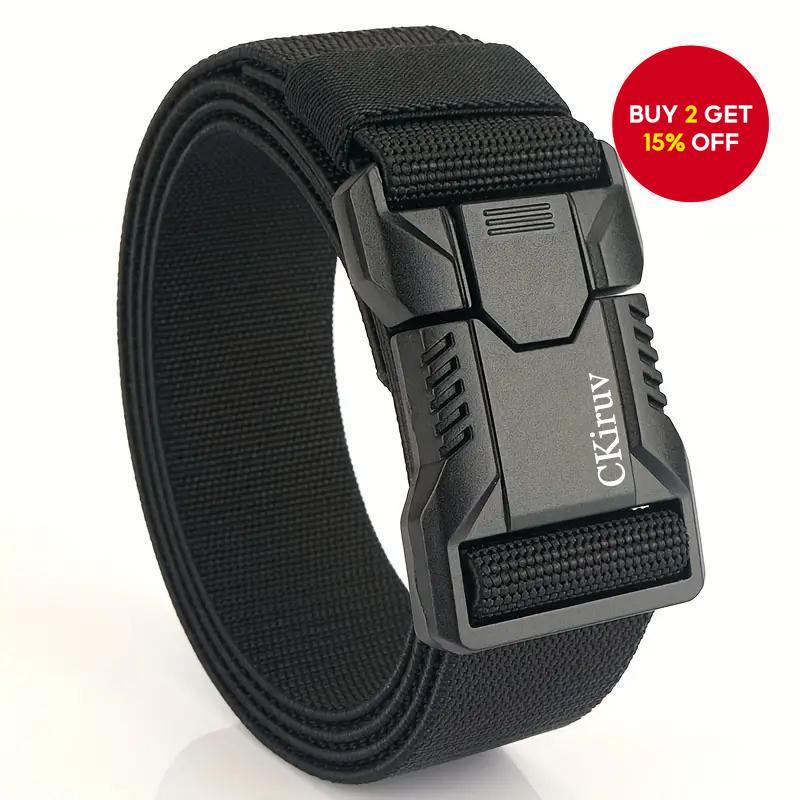 Quick Release Buckle Elastic Waterproof Weave Belt for Men Travel ...