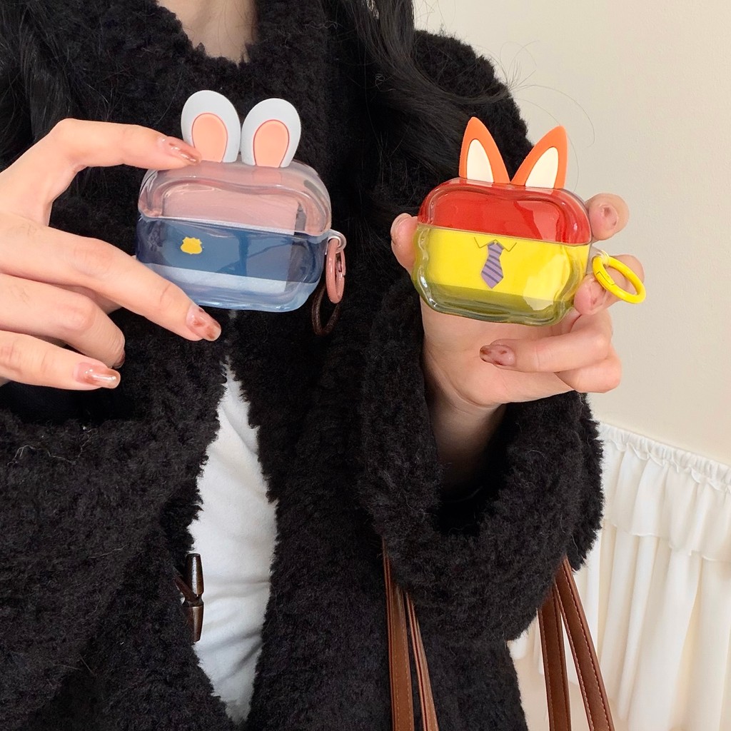 Couple cute Zootopia judy nick clothes for AirPods4 headphone case ...