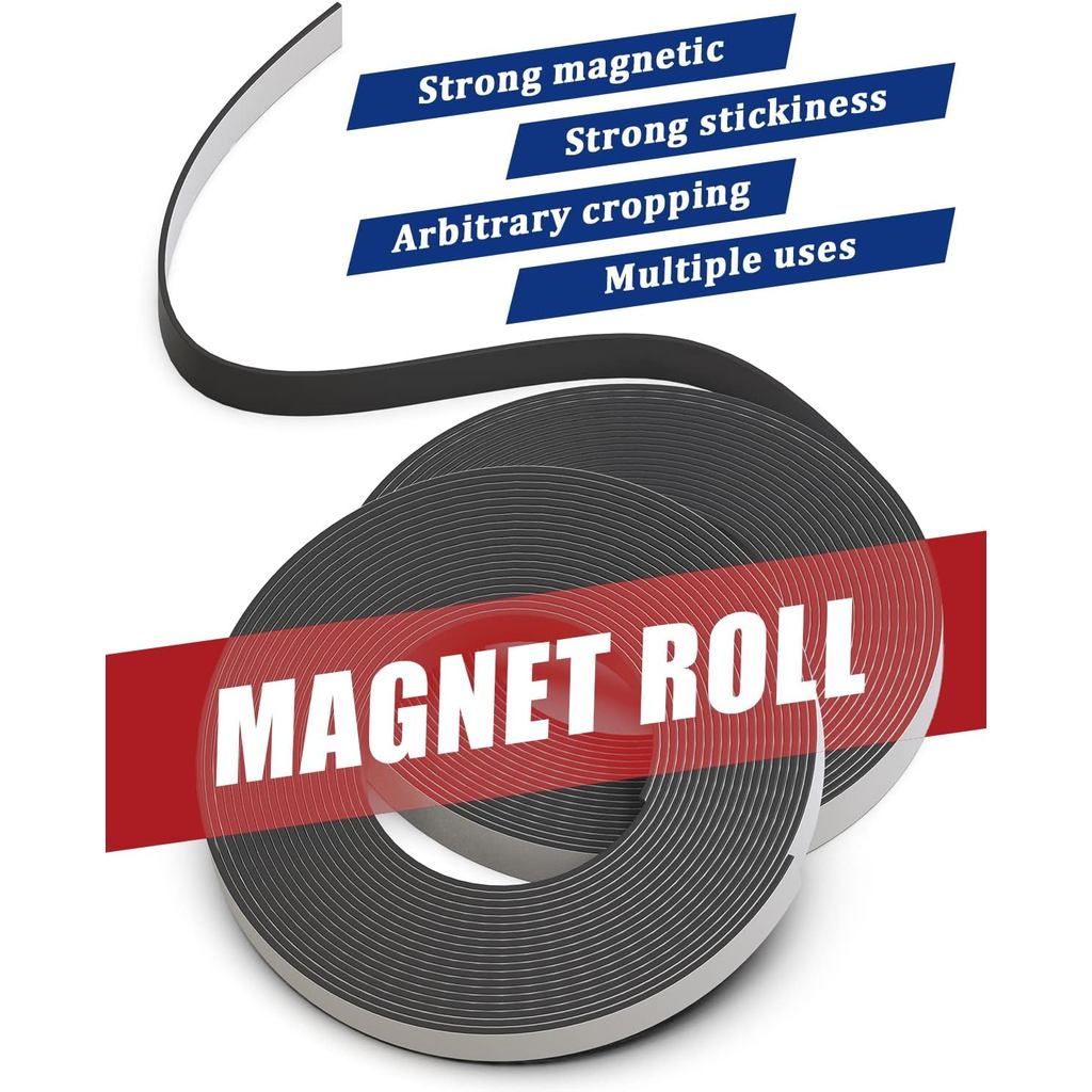 Magnetic Tape 2 Rolls 32ft Magnets with Strong Adhesive Backing ...