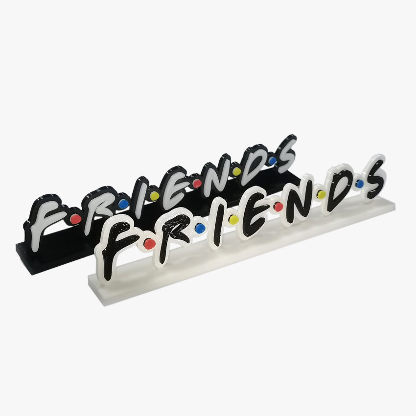 Display Stand Friends Logo 3D Printed Collection Display Design ...