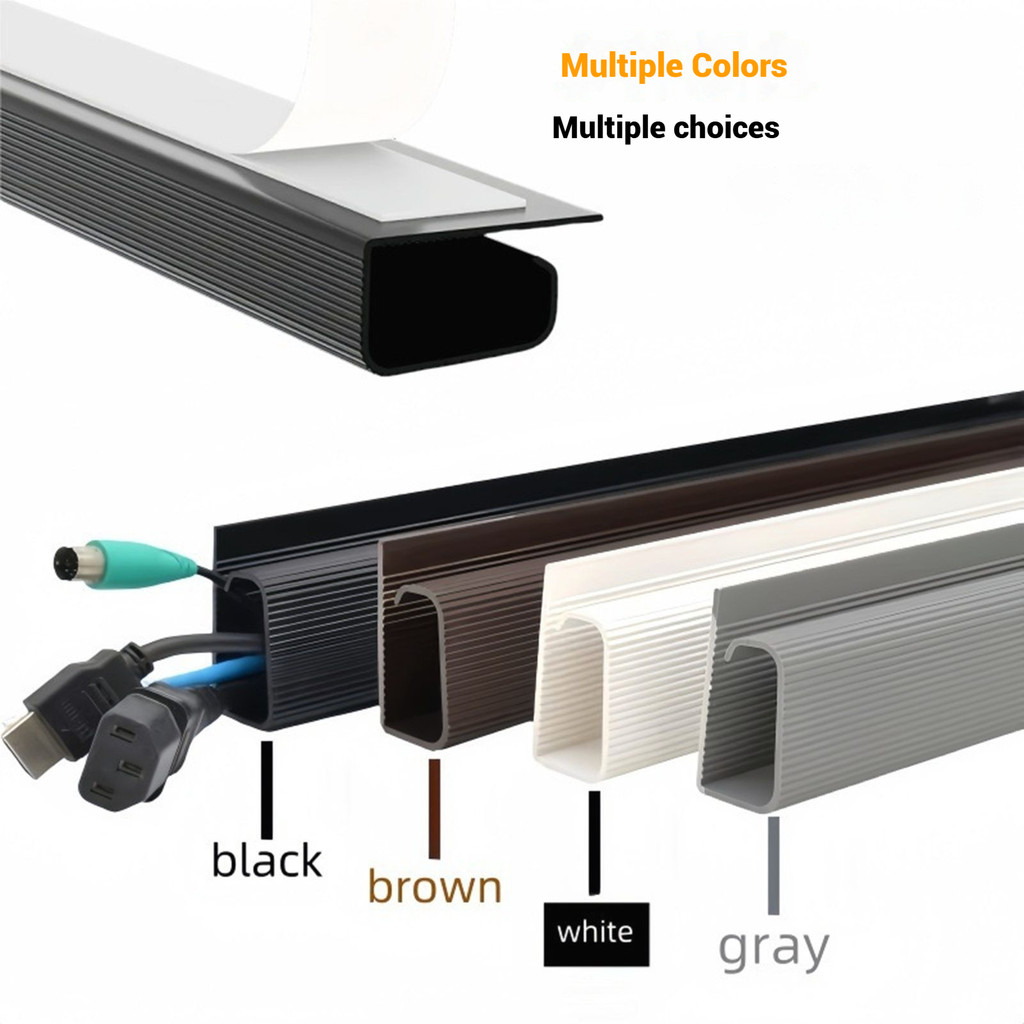 Cable Management Under Desk Cable Raceway Desk Management Black PVC ...