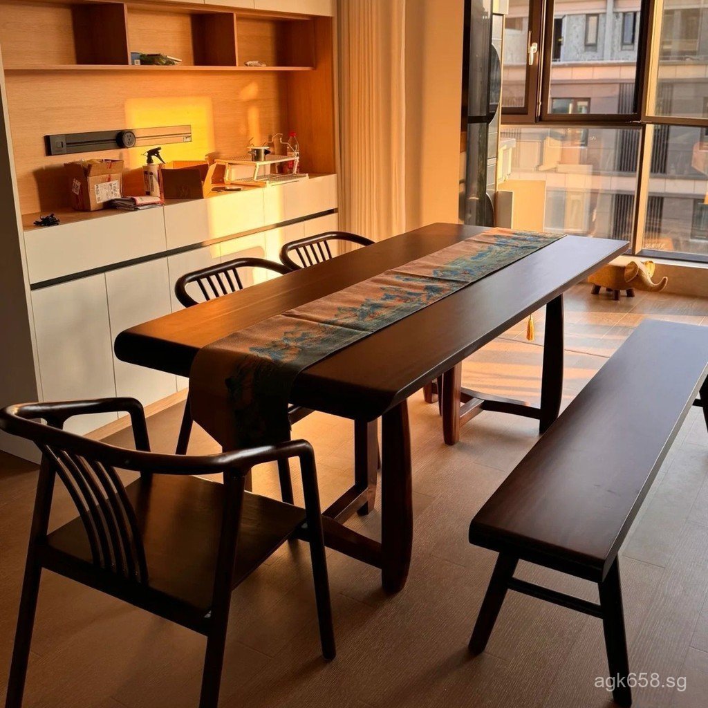 Kung Fu Black Walnut Tea Table Tea Desk Dining Table Chair Tea Set ...