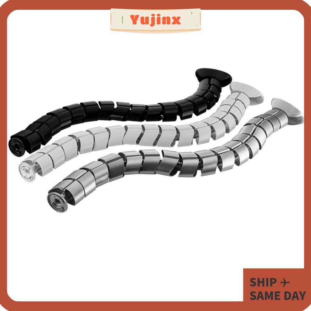 YUJINX Under Desk Cable Tray, Quad Entry Height Adjustable Wire Spine ...