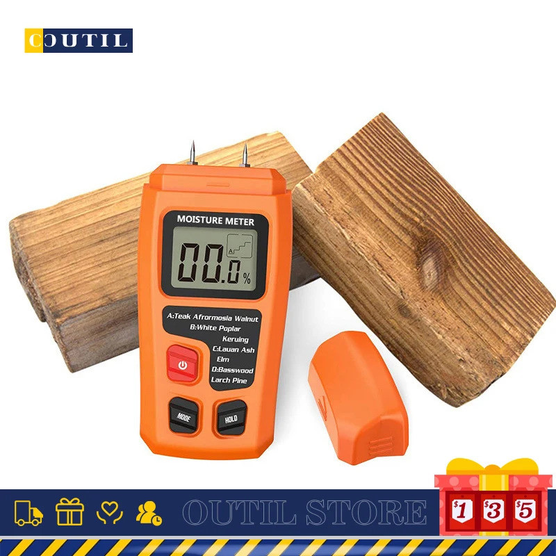 Wood Moisture Content Tester Wall Hygrometer Household Wooden Floor ...