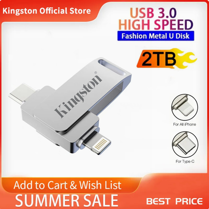Kingston USB 3.0 Flash Drive 1TB 2TB Type-C Pendrive USB Stick for ...