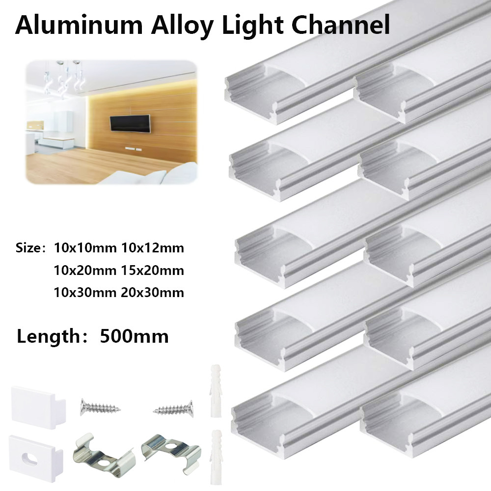 U-shaped LED diffuser channel, LED aluminum channel system, with PVC ...