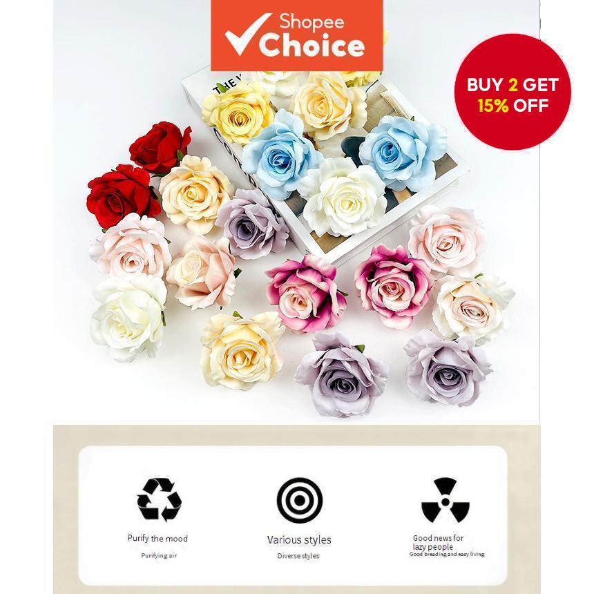 Spring Aesthetic Artificial Flower Heads (18-20 PCS) – Blue Ball ...