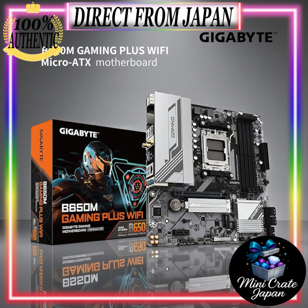 GIGABYTE B650M GAMING PLUS WIFI – MicroATX, AMD AM5, DDR5, PCIe 4.0 ...