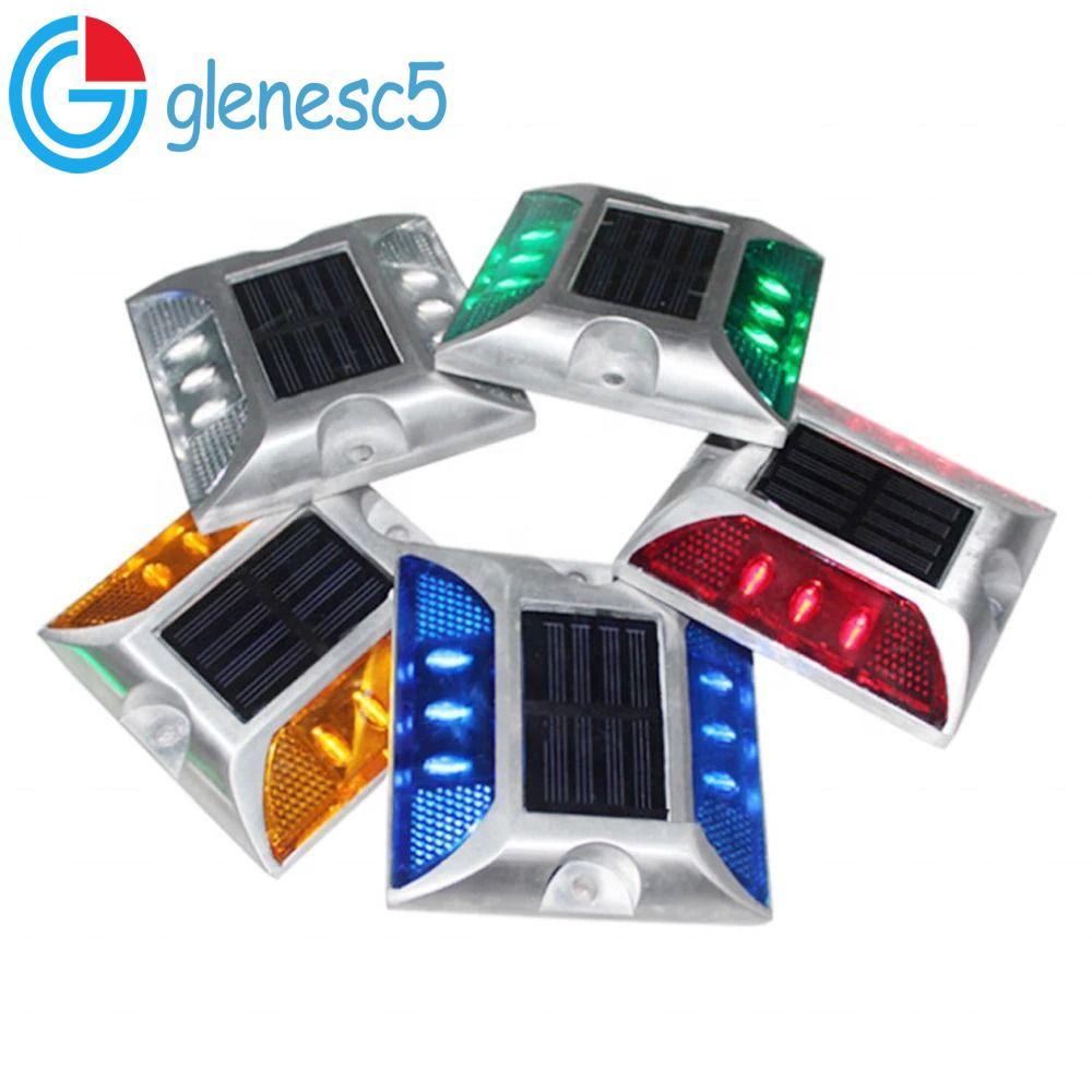 GLENES LED Ground Light, IP68 Waterproof Square Solar Road Stud Light ...