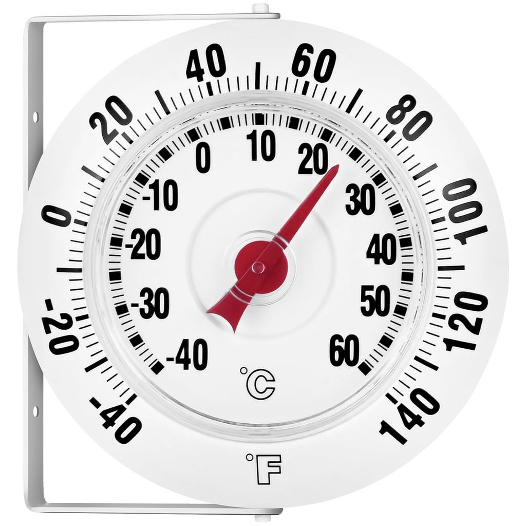 5 Inch Indoor Outdoor Thermometer with Mounting Bracket- Weather ...