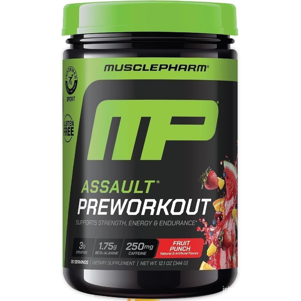 MusclePharm Assault Pre Workout Powder for Men & Women – Energy ...